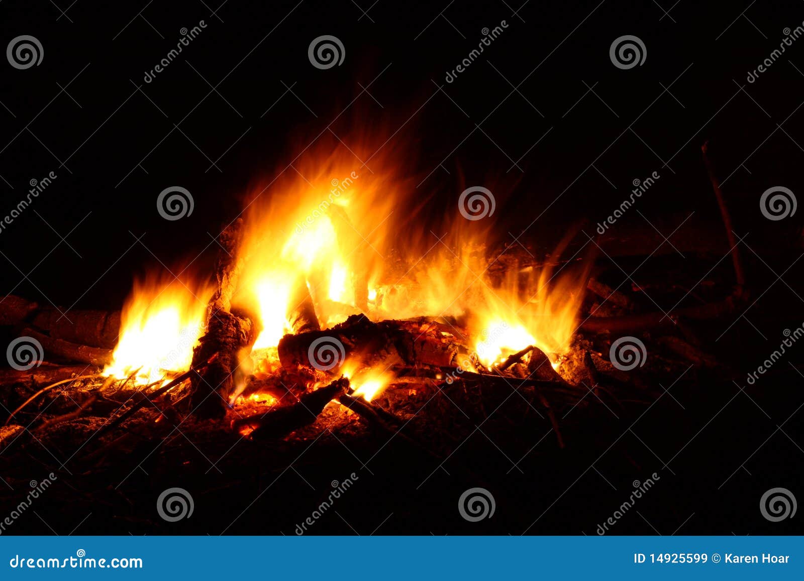 Blazing Bonfire stock image. Image of outside, logs, burn - 14925599