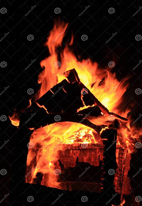 Blazing Doghouse stock image. Image of power, nature, night - 3975889