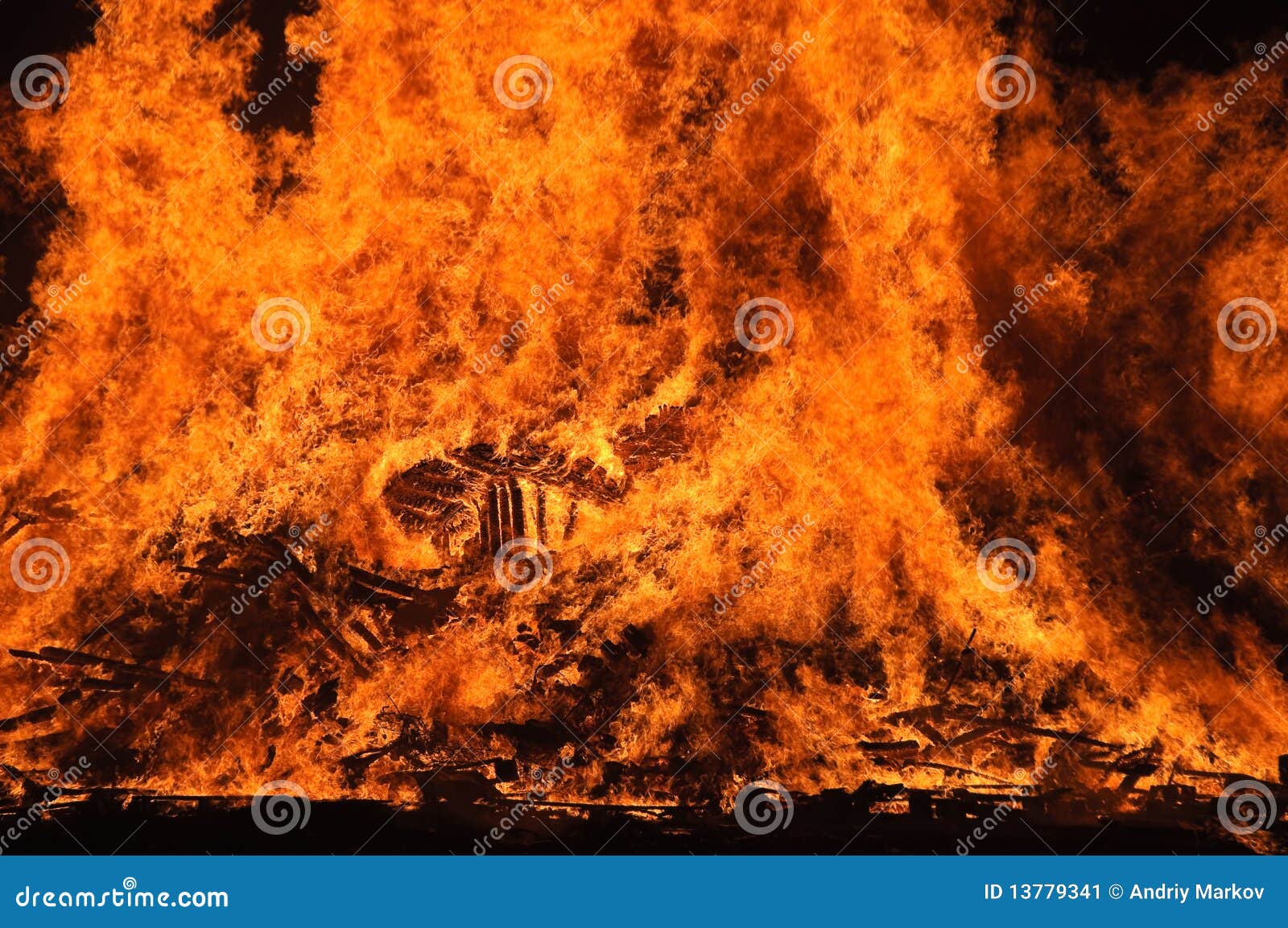 Blazing fire stock image. Image of trouble, night, blazing - 13779341