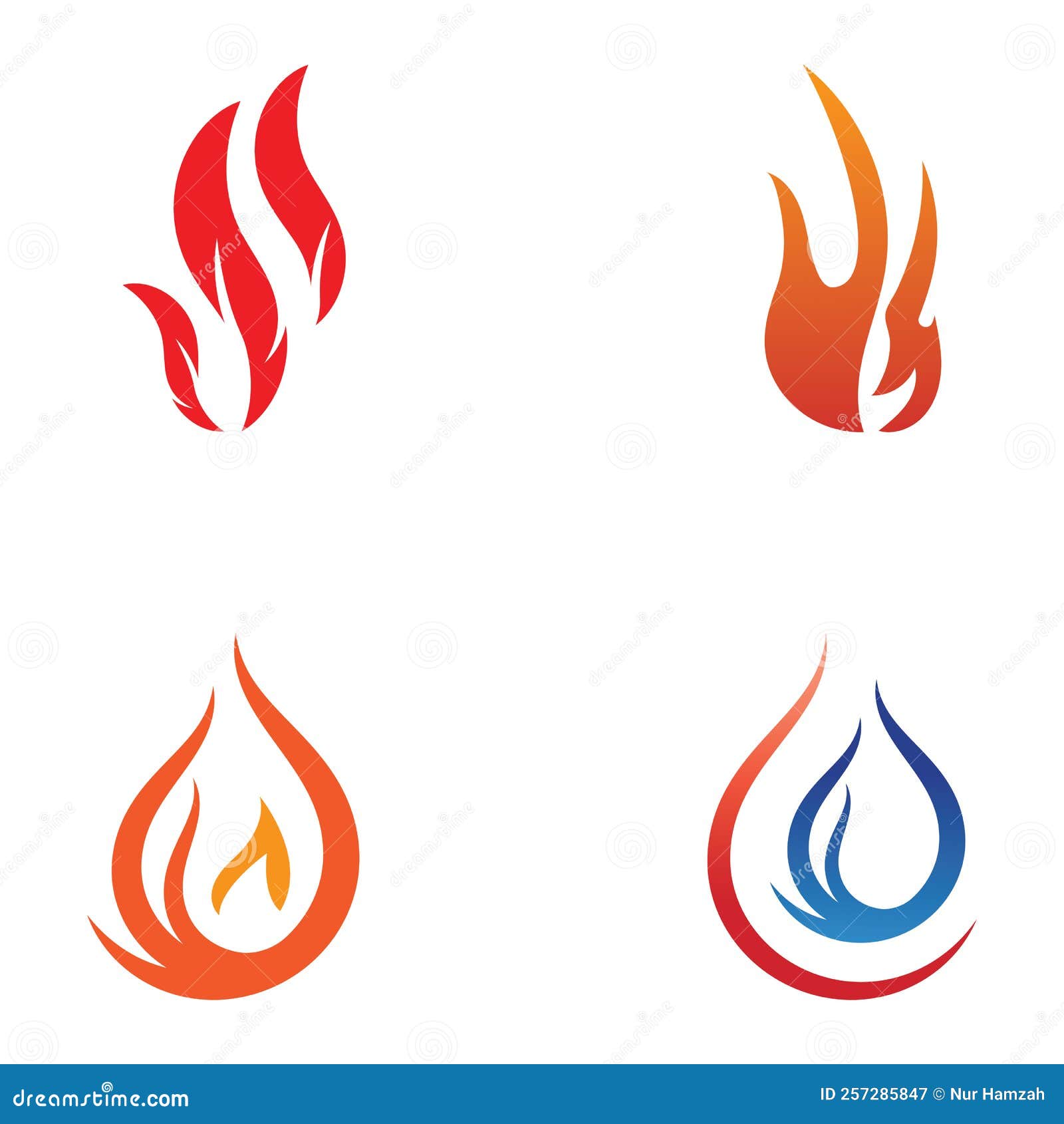 Blazing Fire, Embers, Fireball Logo and Symbol Vector Image. with ...