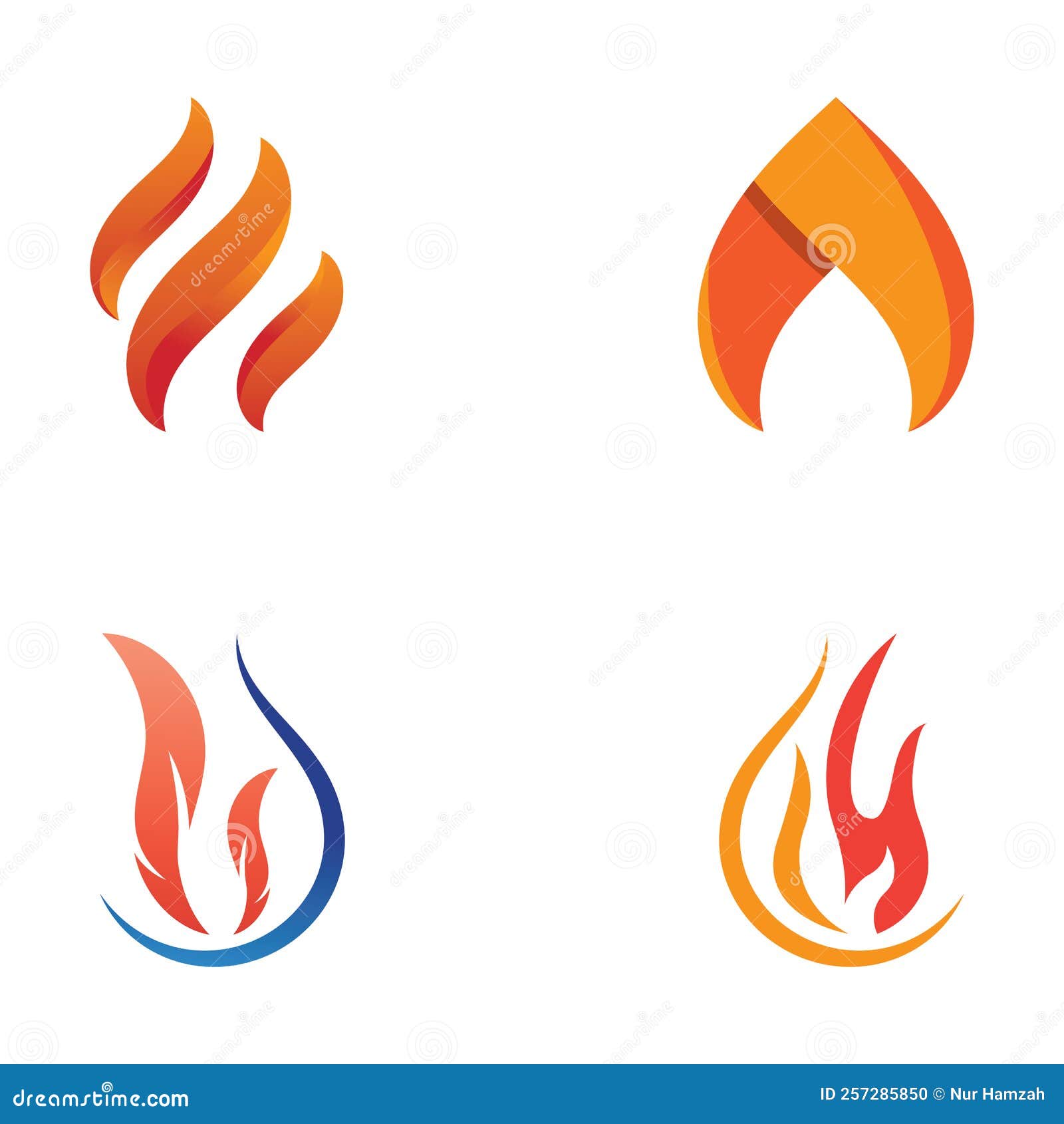 Blazing Fire, Embers, Fireball Logo and Symbol Vector Image. with ...