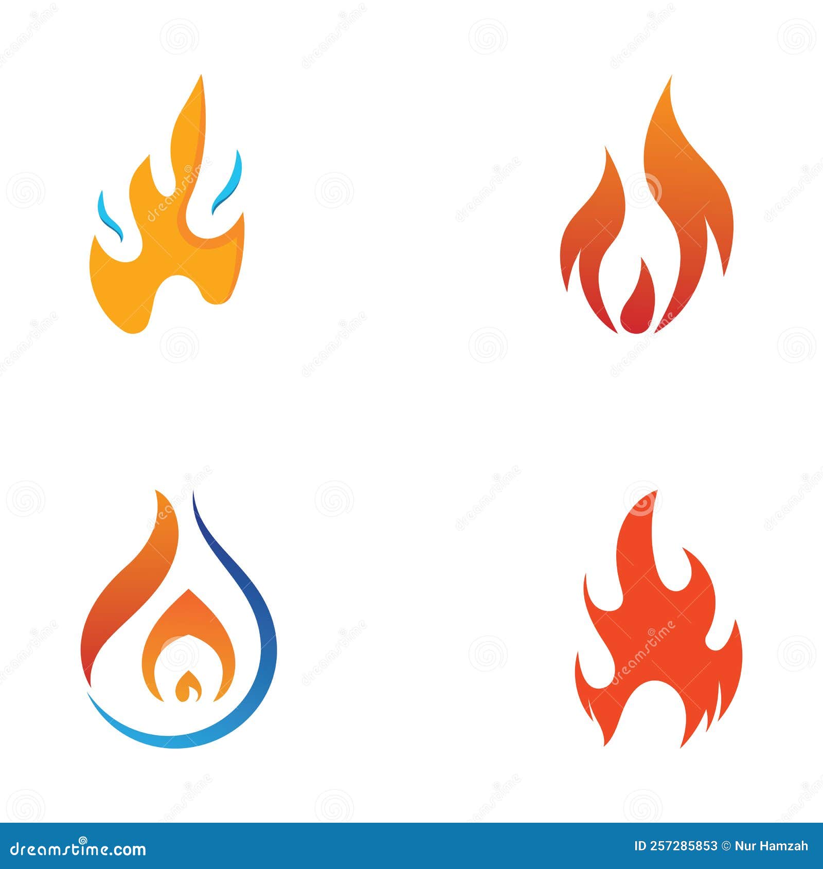 Blazing Fire, Embers, Fireball Logo and Symbol Vector Image. with ...