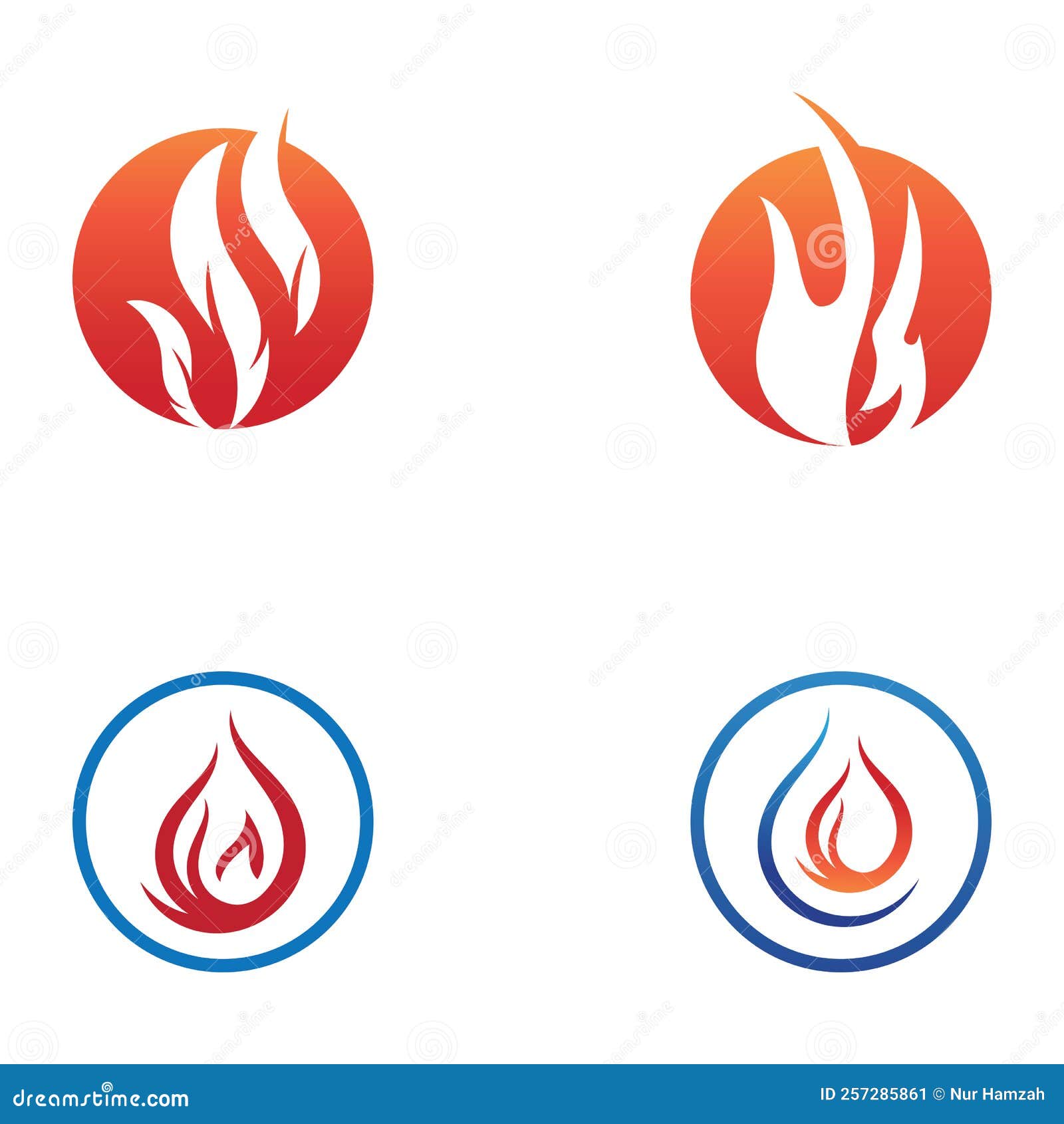 Blazing Fire, Embers, Fireball Logo and Symbol Vector Image. with ...