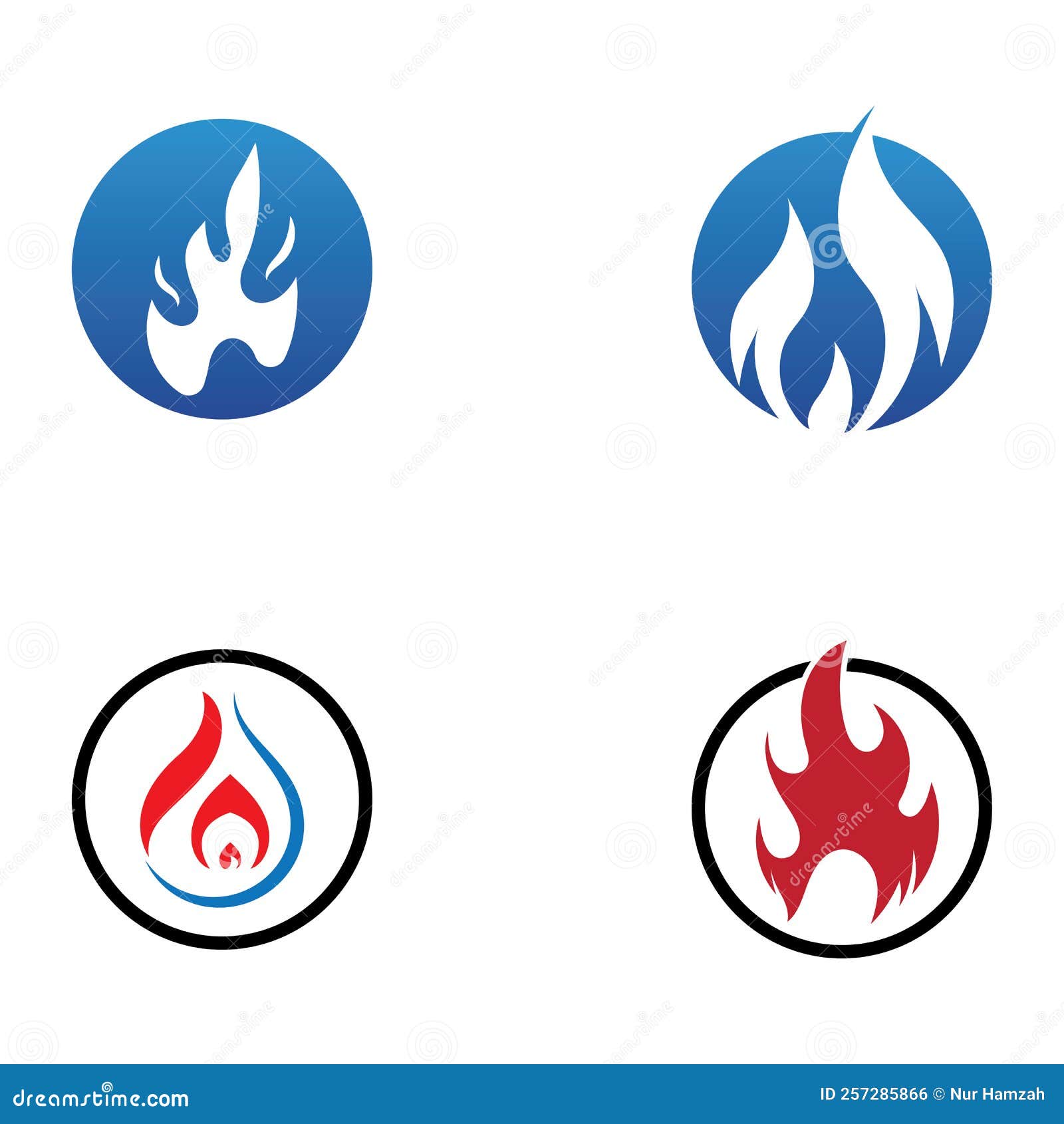 Blazing Fire, Embers, Fireball Logo and Symbol Vector Image. with ...