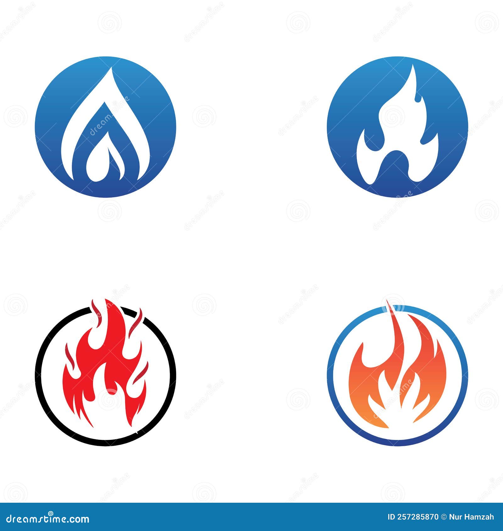 Blazing Fire, Embers, Fireball Logo and Symbol Vector Image. with ...