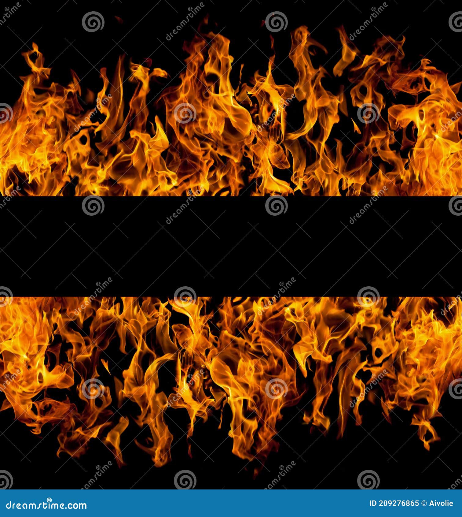 Fire Flames and Space for Text Stock Image - Image of flame, element ...