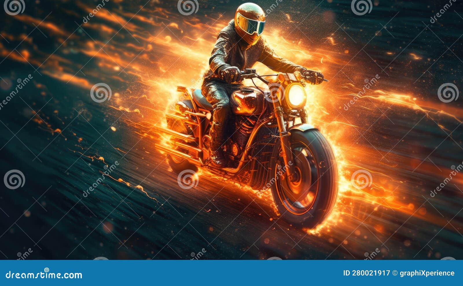 Blazing Fire Ride Artwork stock illustration. Illustration of intensity ...