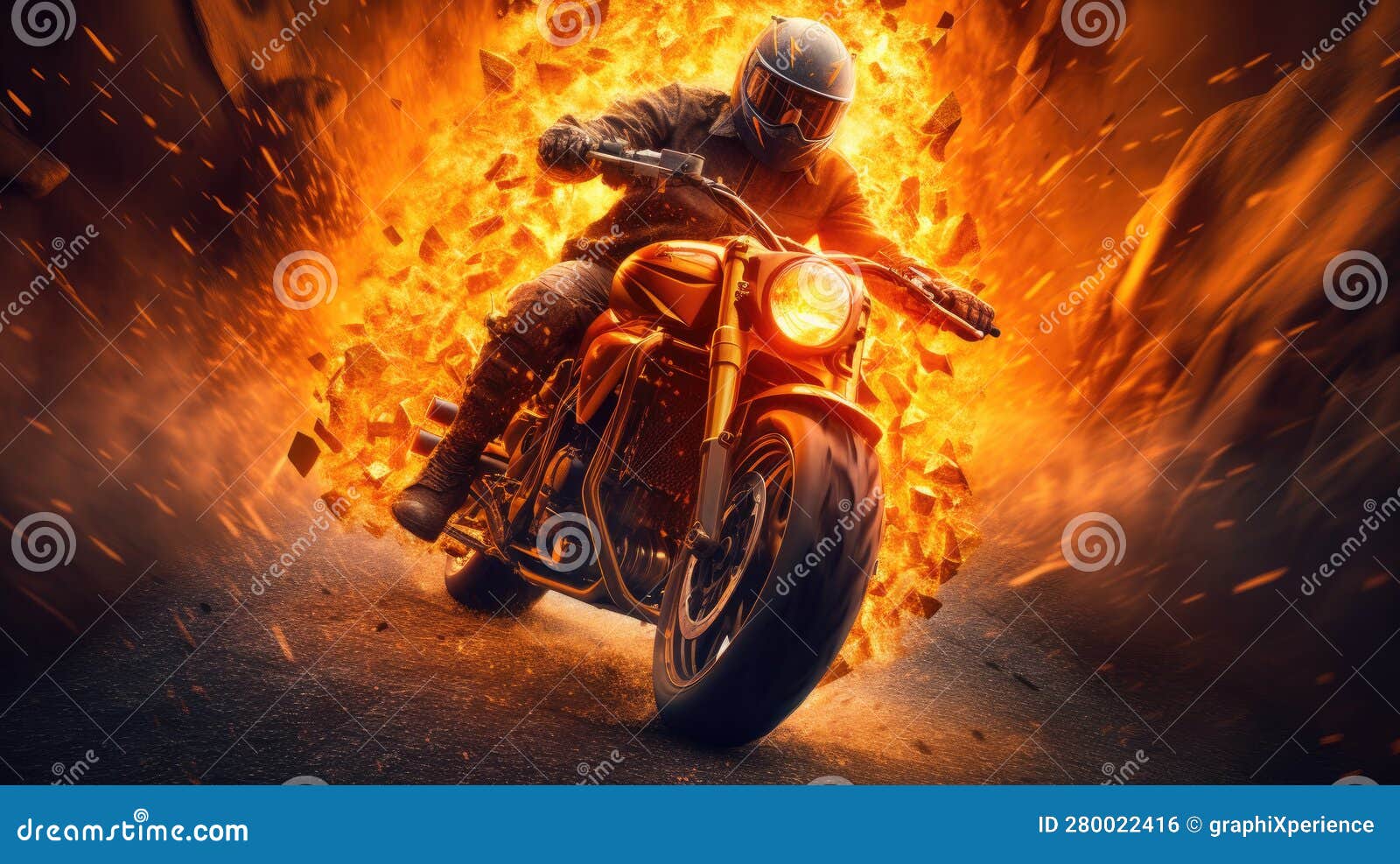 Blazing Fire Ride Artwork stock illustration. Illustration of captures ...