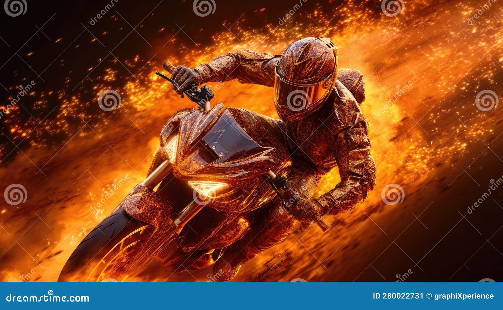 Blazing Fire Ride Artwork stock illustration. Illustration of life ...