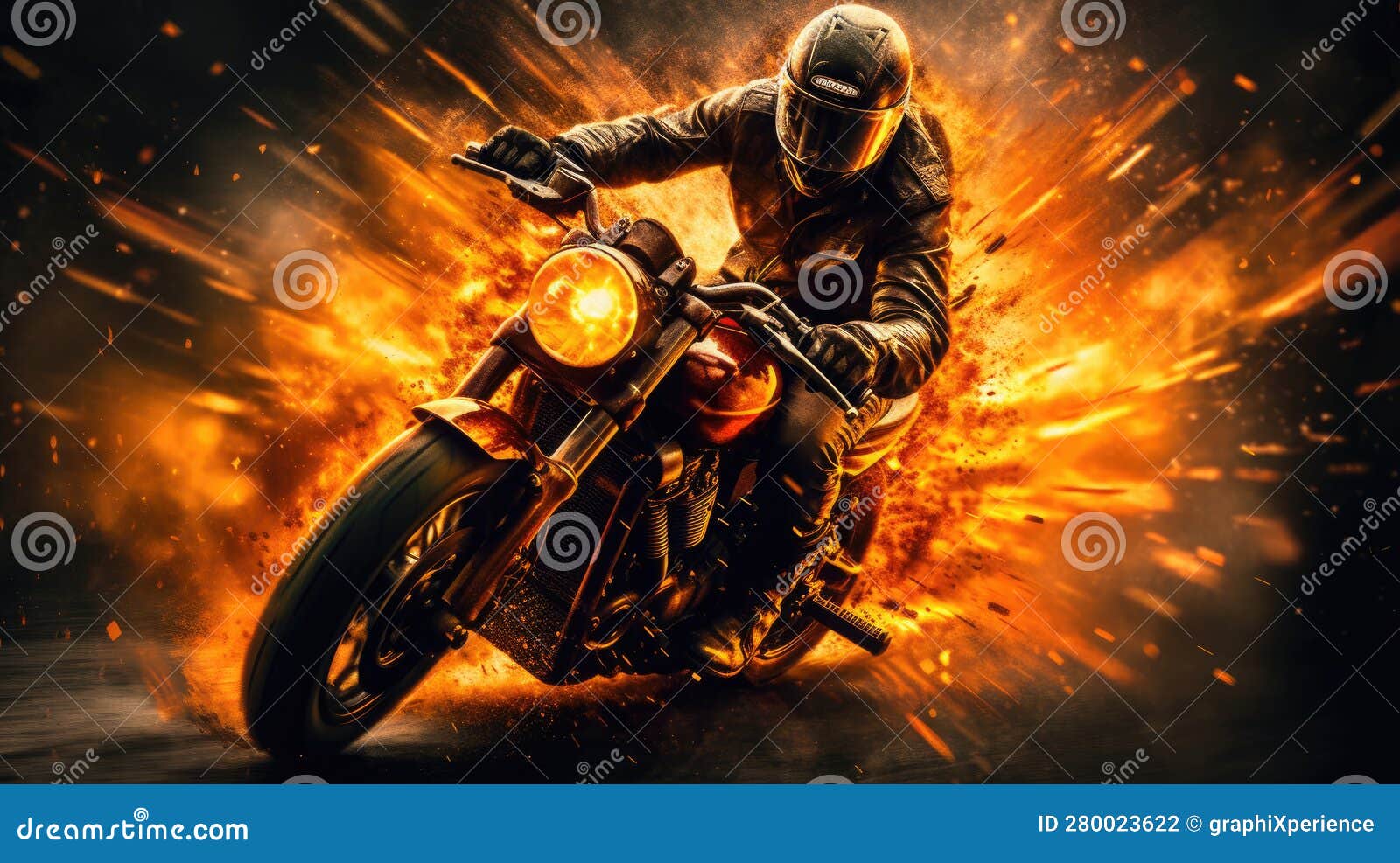 Blazing Fire Ride Artwork stock illustration. Illustration of life ...