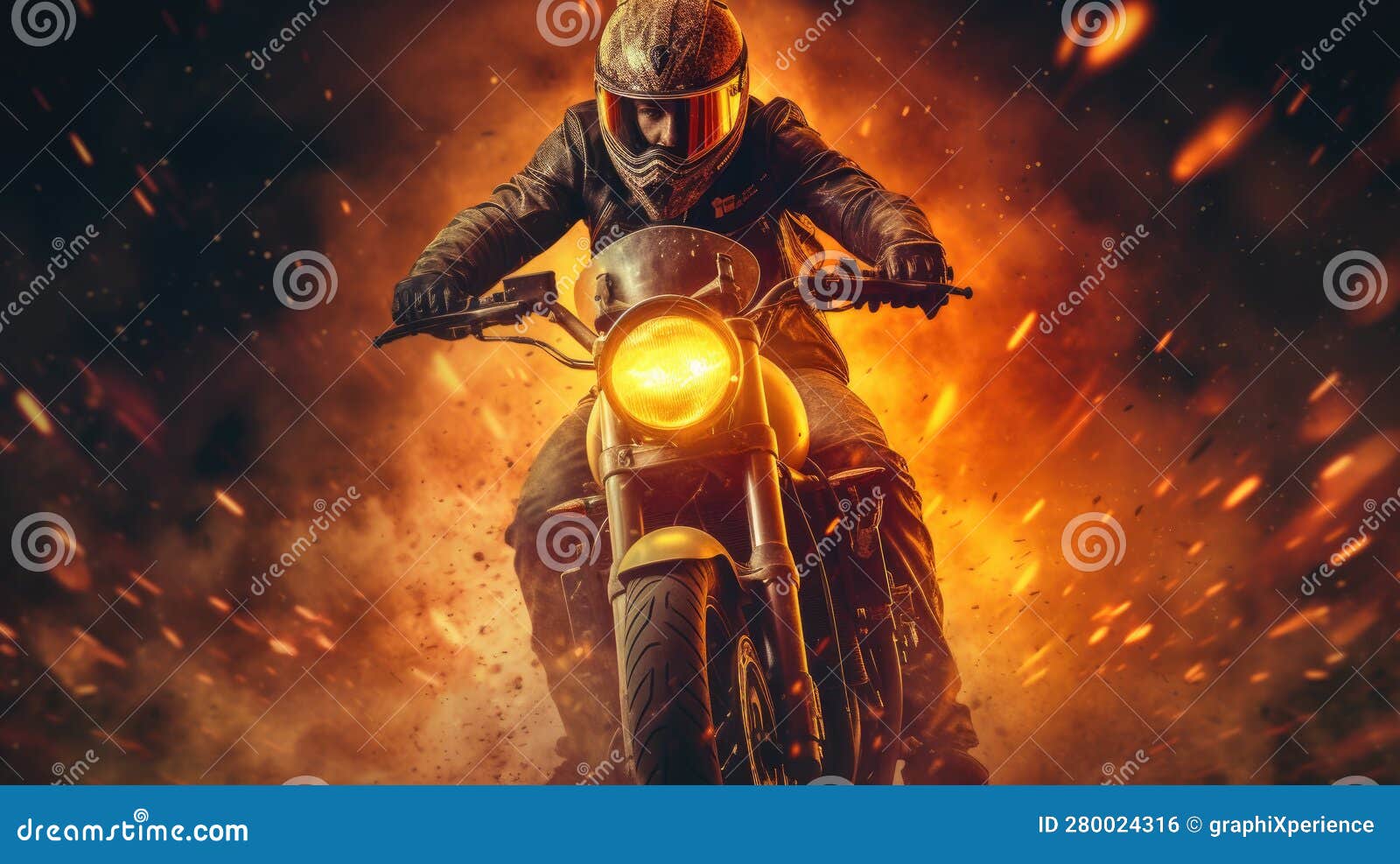 Blazing Fire Ride Artwork stock illustration. Illustration of ...