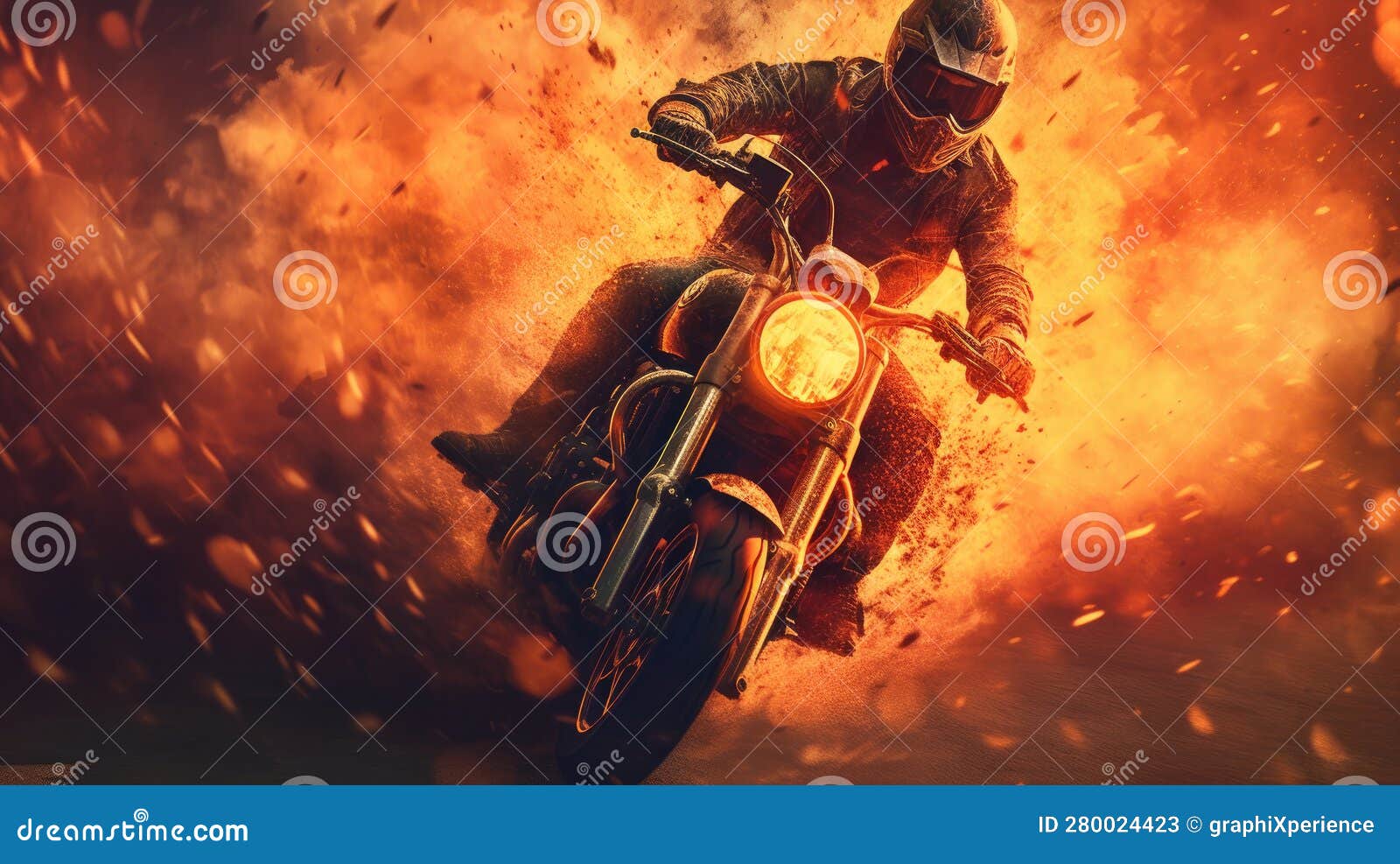 Blazing Fire Ride Artwork stock illustration. Illustration of fire ...