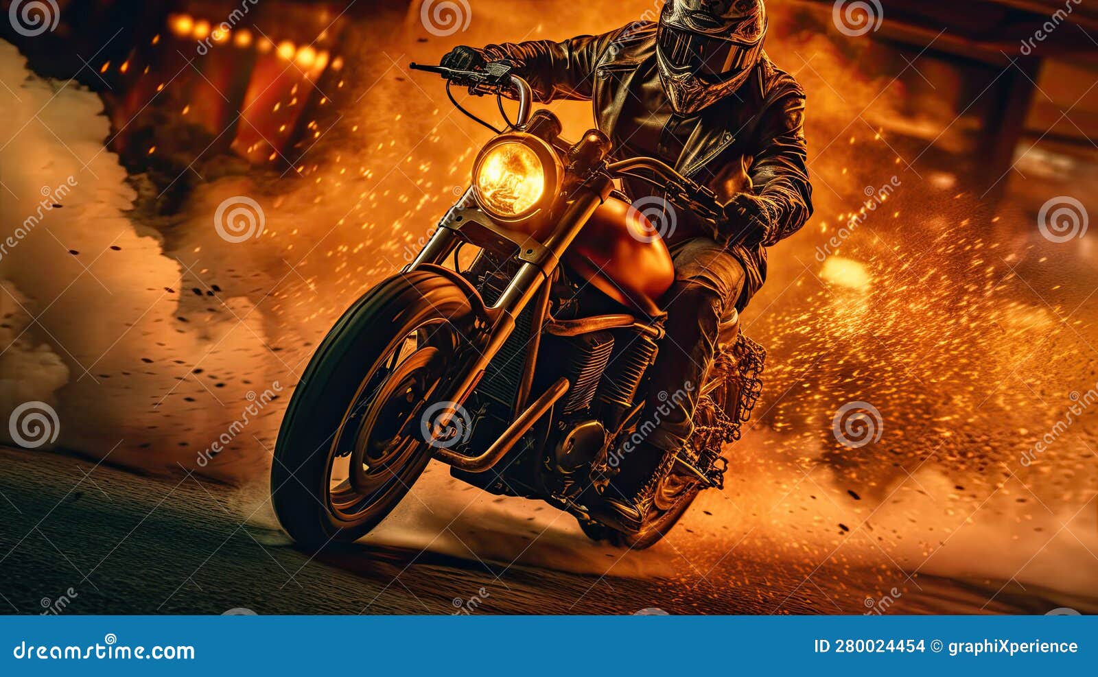 Blazing Fire Ride Artwork stock illustration. Illustration of ride ...