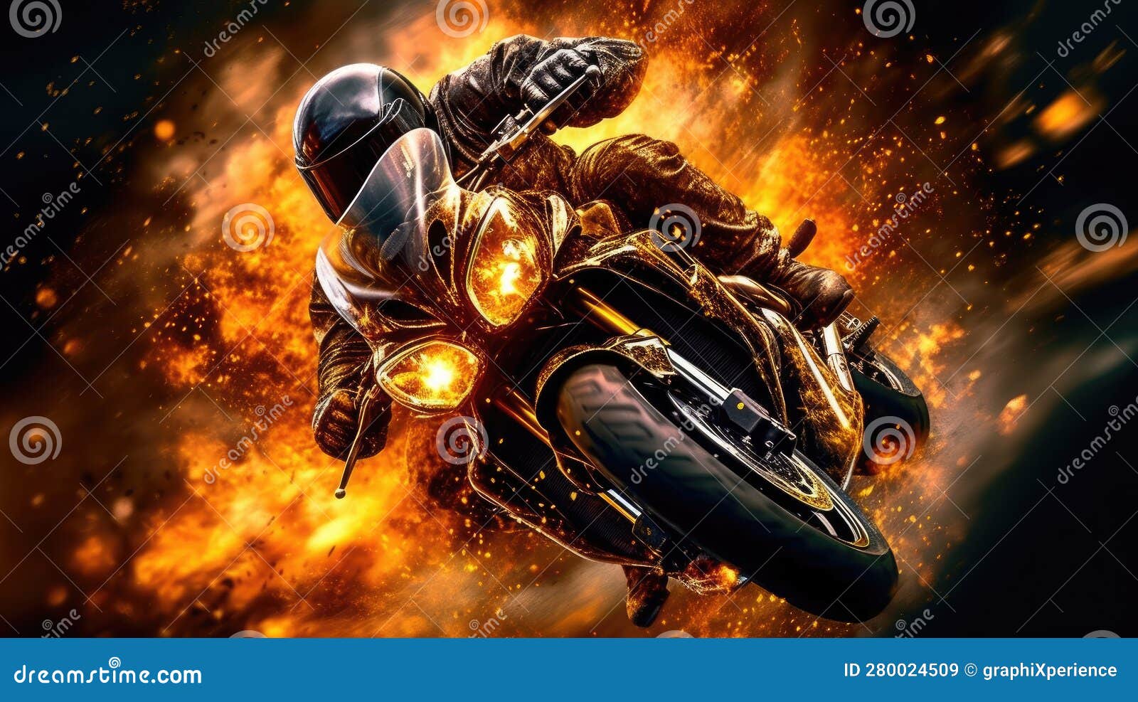 Blazing Fire Ride Artwork stock illustration. Illustration of artwork ...