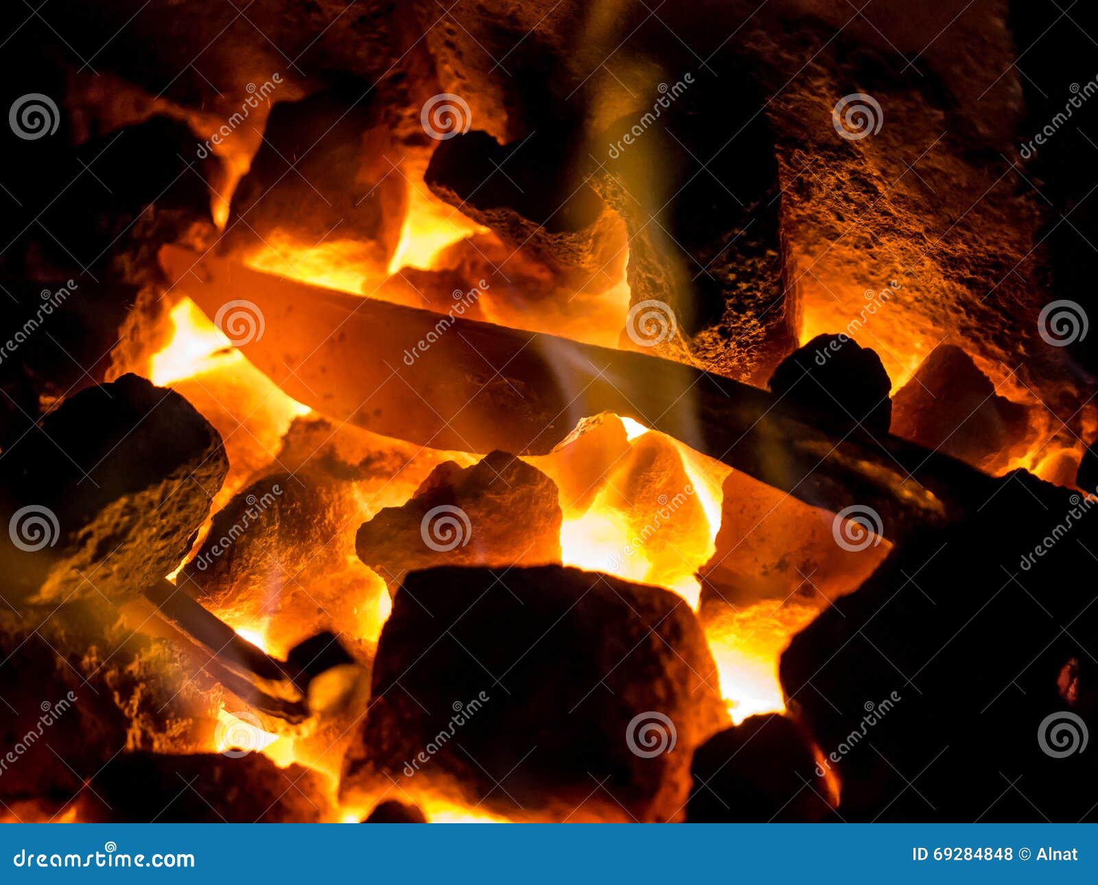 Blazing Furnace at the Blacksmith S Stock Photo - Image of preheat ...