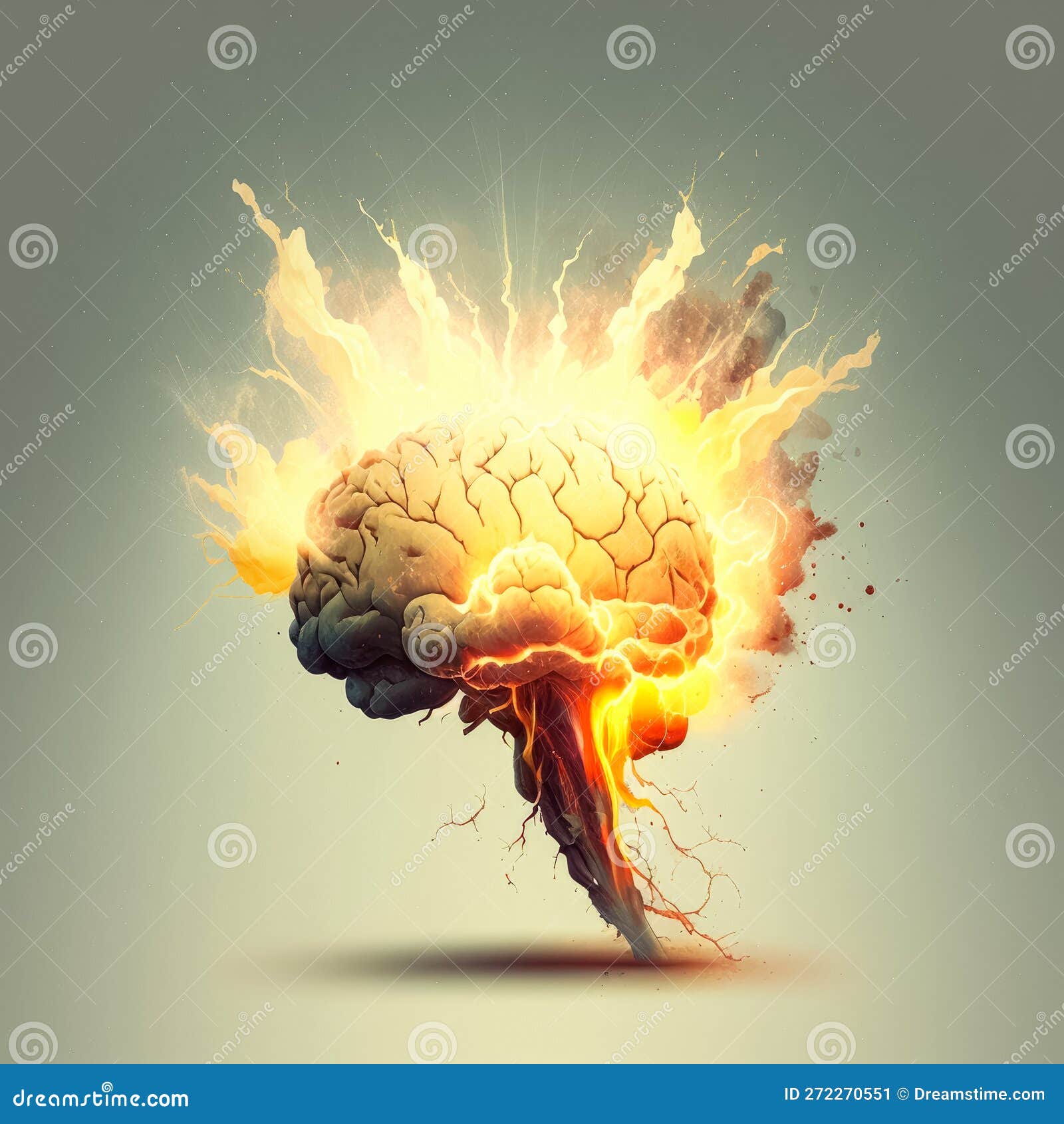 Brain Flash Logo Vector Illustration | CartoonDealer.com #111477674