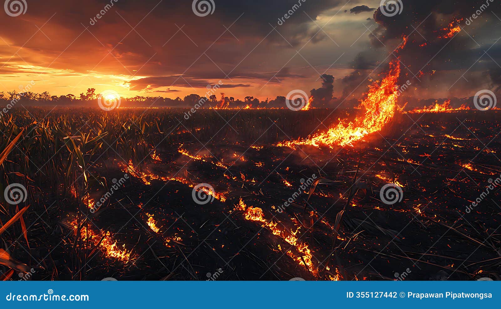 Blazing Inferno: The Wrath Of A Forest Fire Royalty-Free Stock Image ...