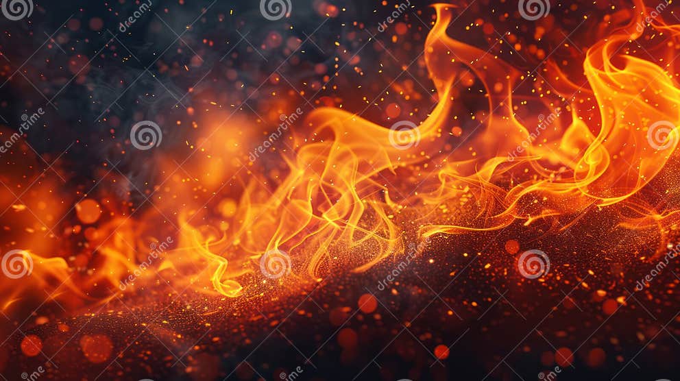 Blazing Realistic Fire Flames for Dynamic Backgrounds Stock ...