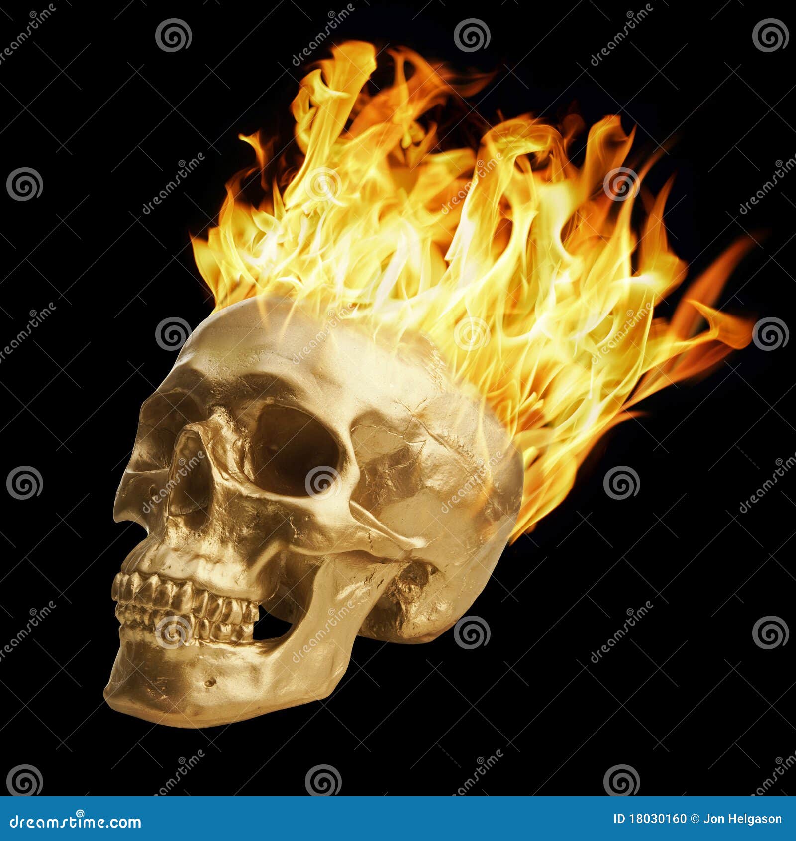 Blazing Skull stock photo. Image of burn, icon, danger - 18030160