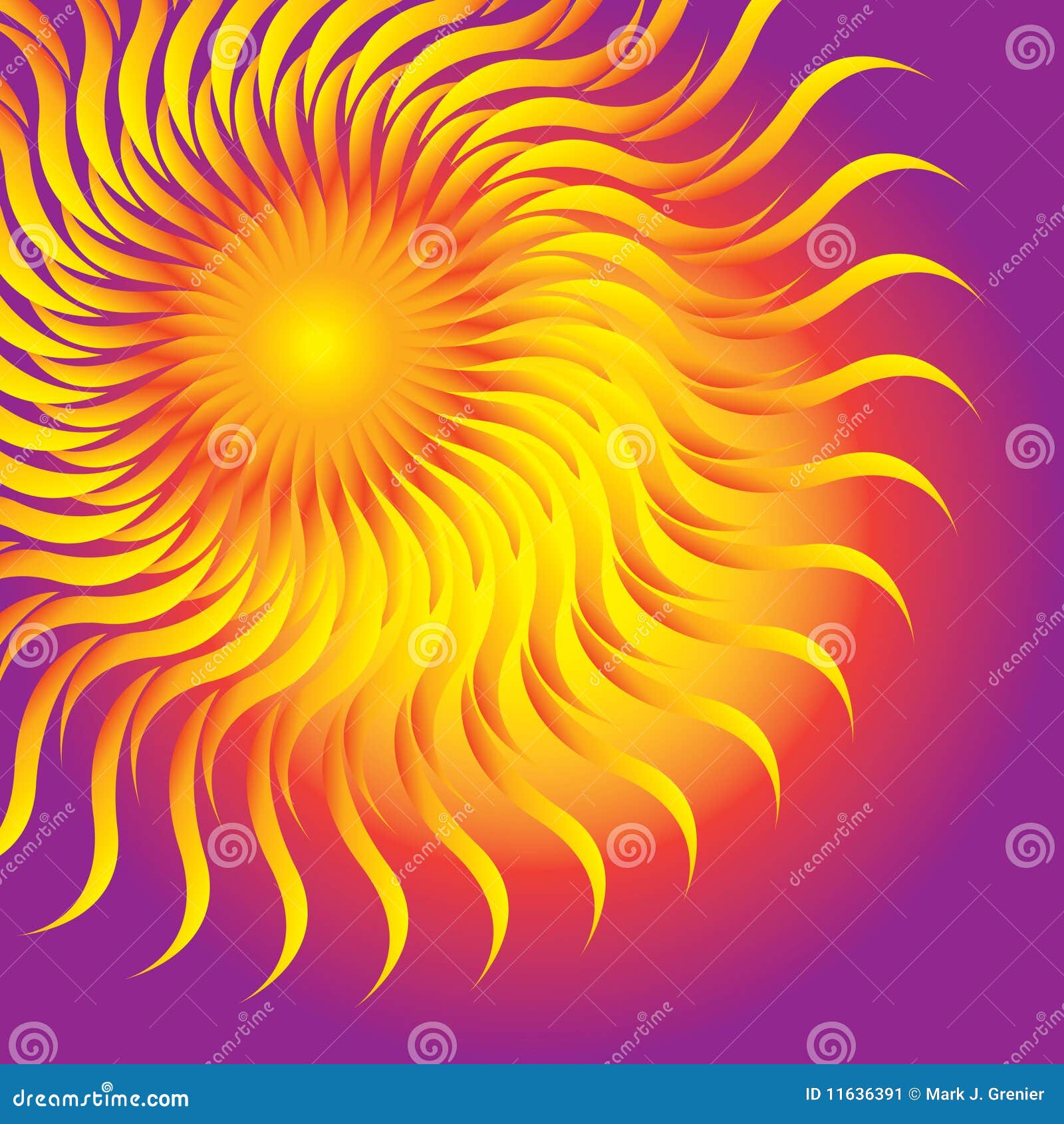 Blazing Sun stock illustration. Illustration of solar - 11636391