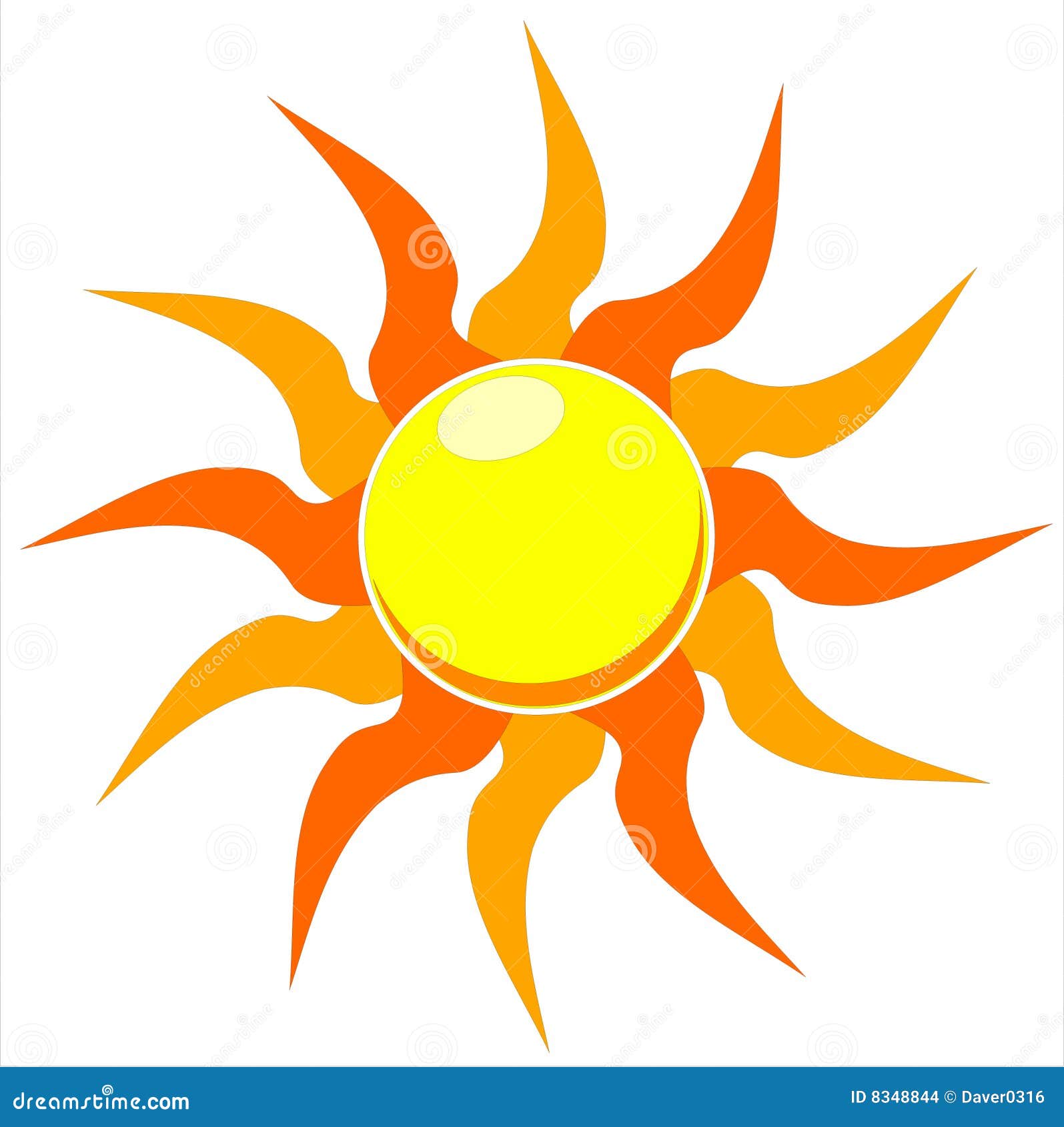 Blazing Sun Vector Illustration | CartoonDealer.com #8348844