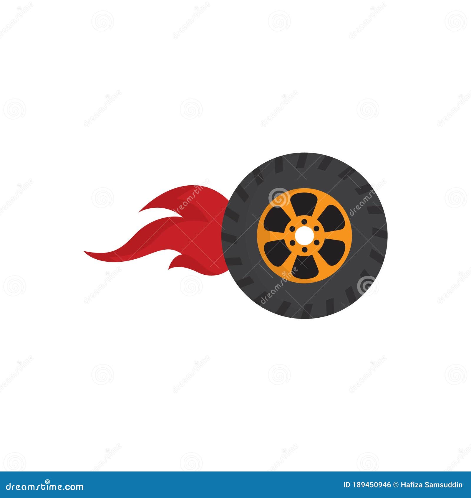 Blazing Wheel. Vector Illustration Decorative Design Stock Vector ...