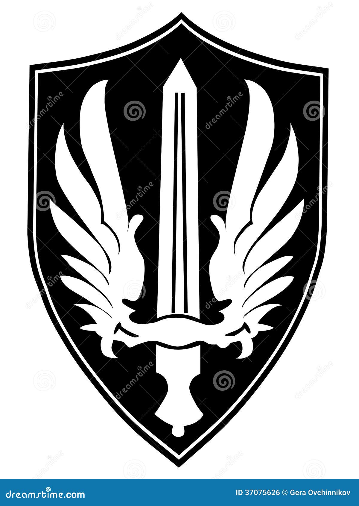 Blazon stock abbildung. Illustration von graphik, blatt - 37075626