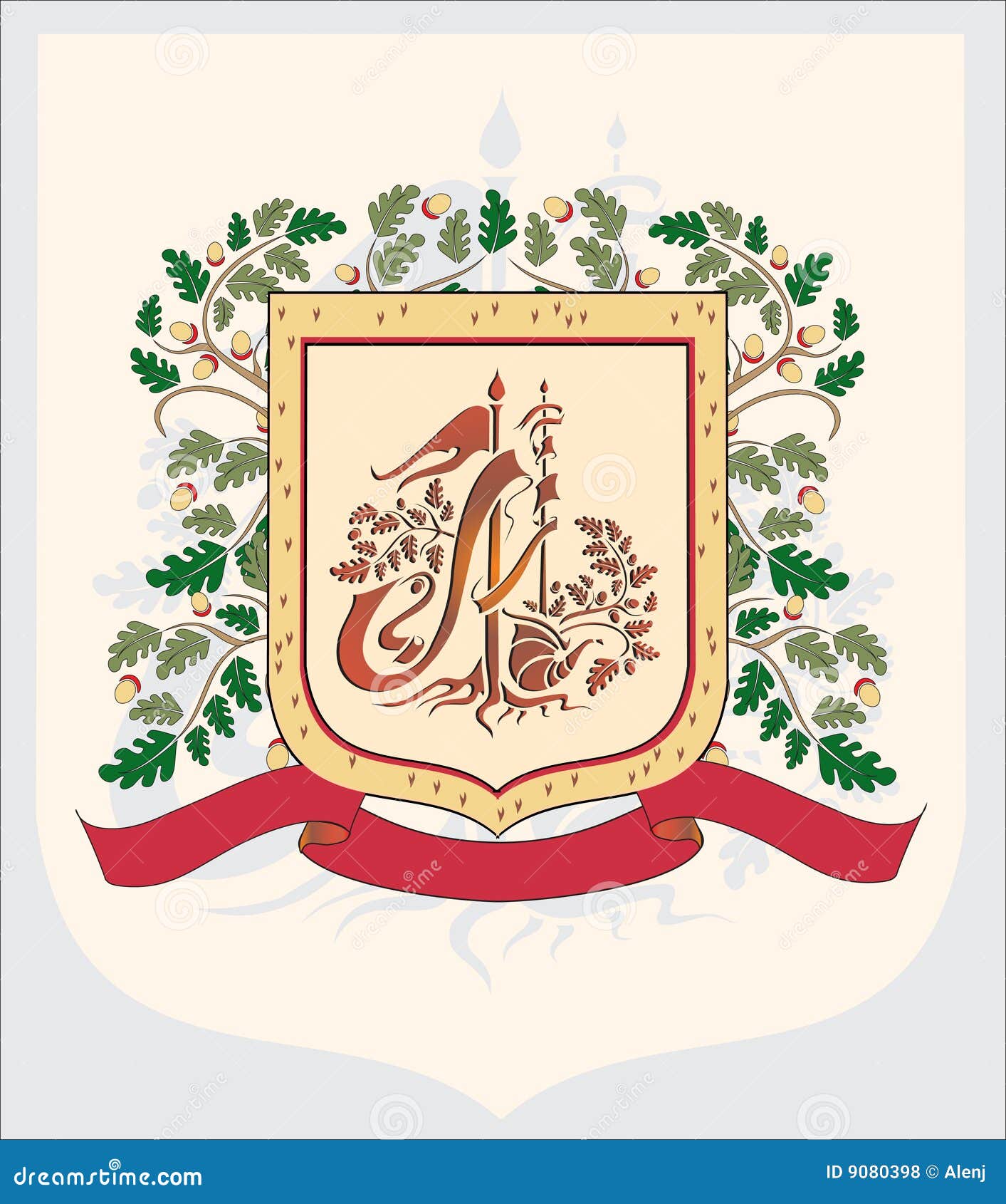 Blazon stock vector. Illustration of cover, calligraphy - 9080398