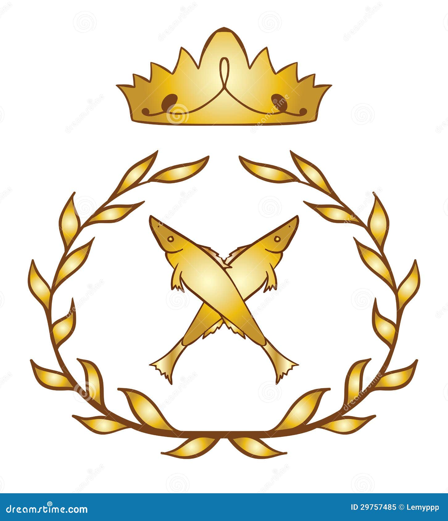 Blazon royal fish stock vector. Illustration of royal - 29757485