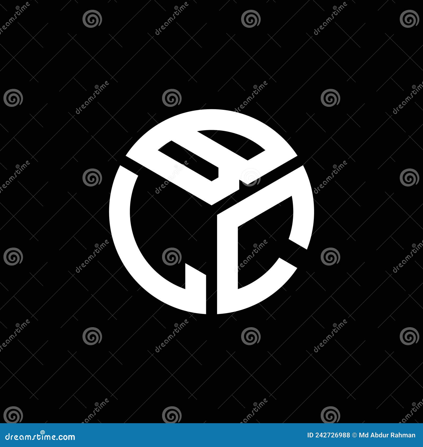 BLC Letter Logo Design On Black Background. BLC Creative Initials ...