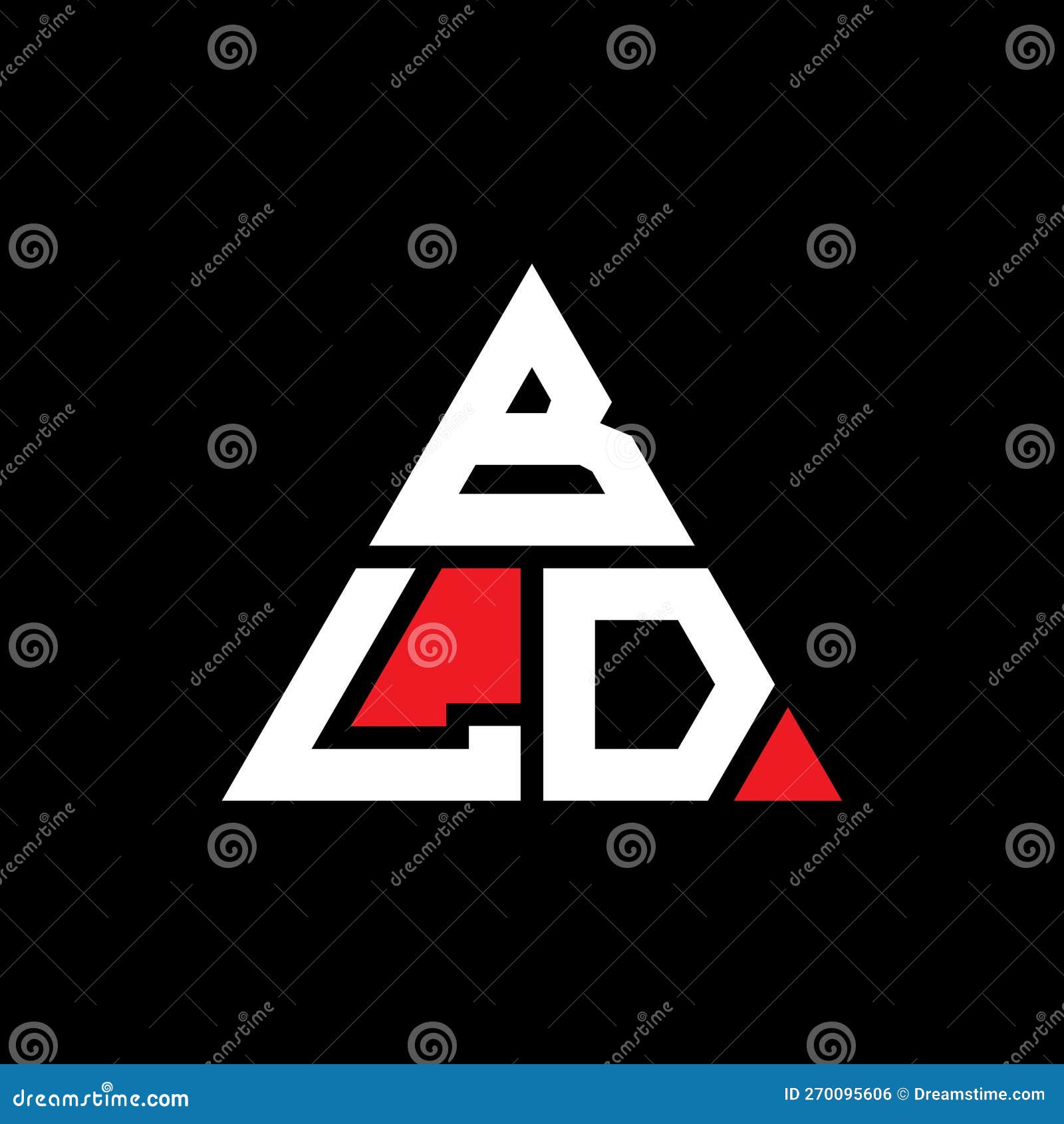 BLD Triangle Letter Logo Design with Triangle Shape. BLD Triangle Logo ...