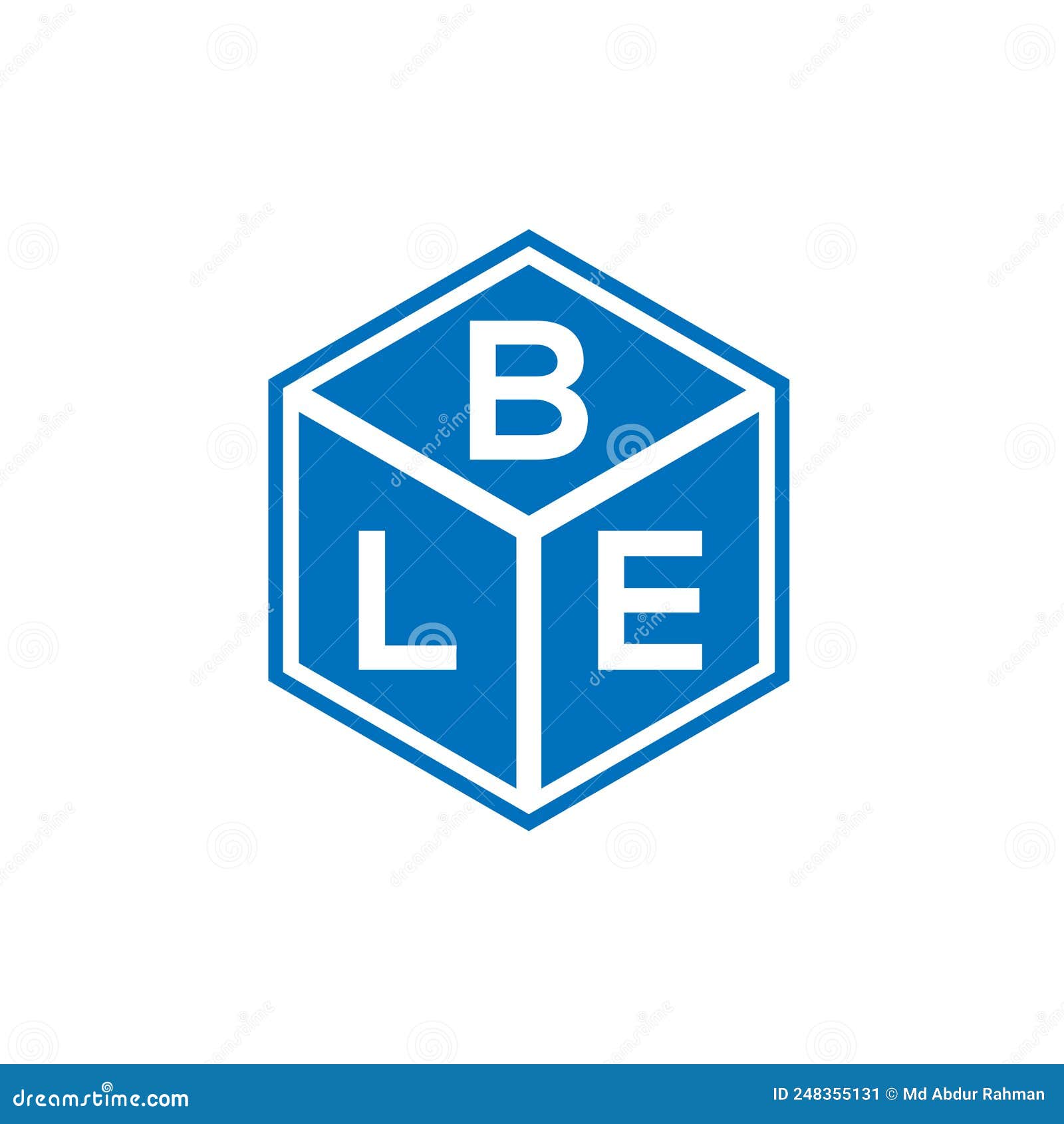 BLE Letter Logo Design on Black Background. BLE Creative Initials ...