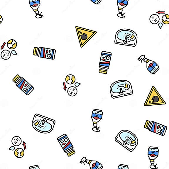 Bleach Disinfect Clean Germicide Seamless Pattern Vector Stock ...