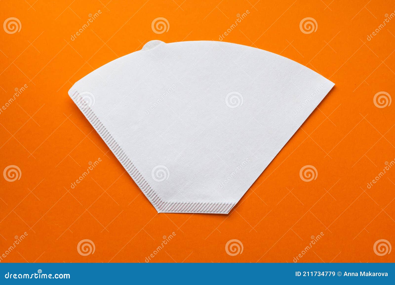 Bleached Paper Coffee Filter for Immersion Brewing Isolated on a ...