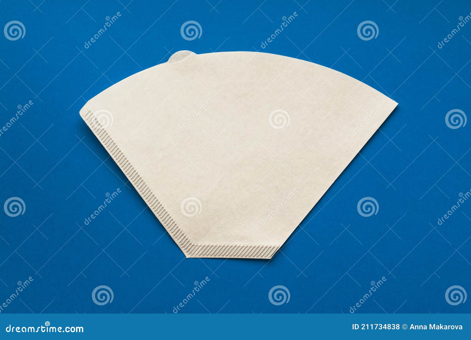 Bleached Paper Coffee Filter for Immersion Brewing Isolated on a ...