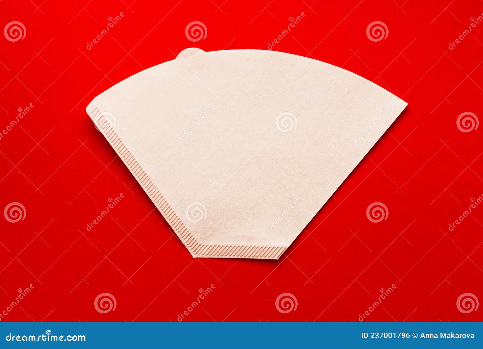 Bleached Paper Coffee Filter for Immersion Brewing Isolated on a ...