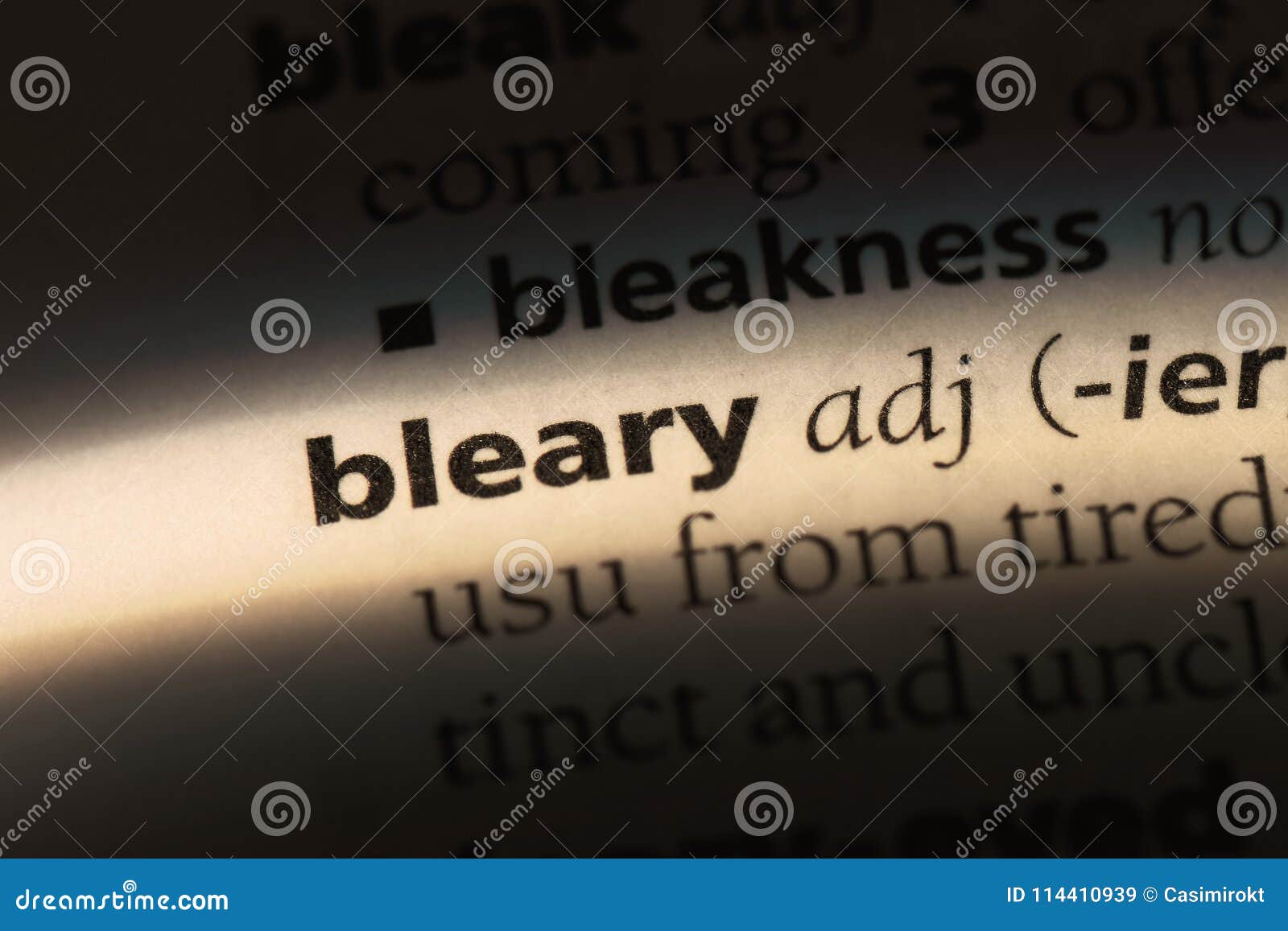 Bleary stock image. Image of english, idea, concept - 114410939