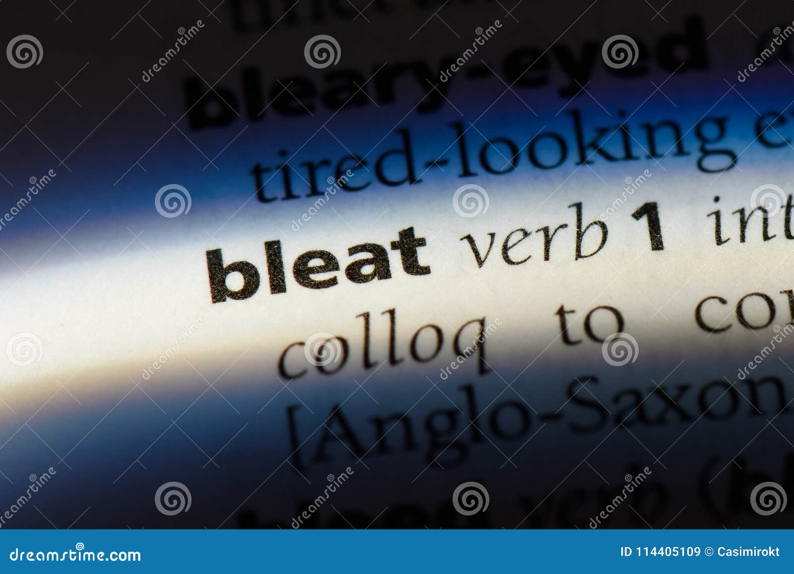 Bleat stock image. Image of dictionary, writing, english - 114405109