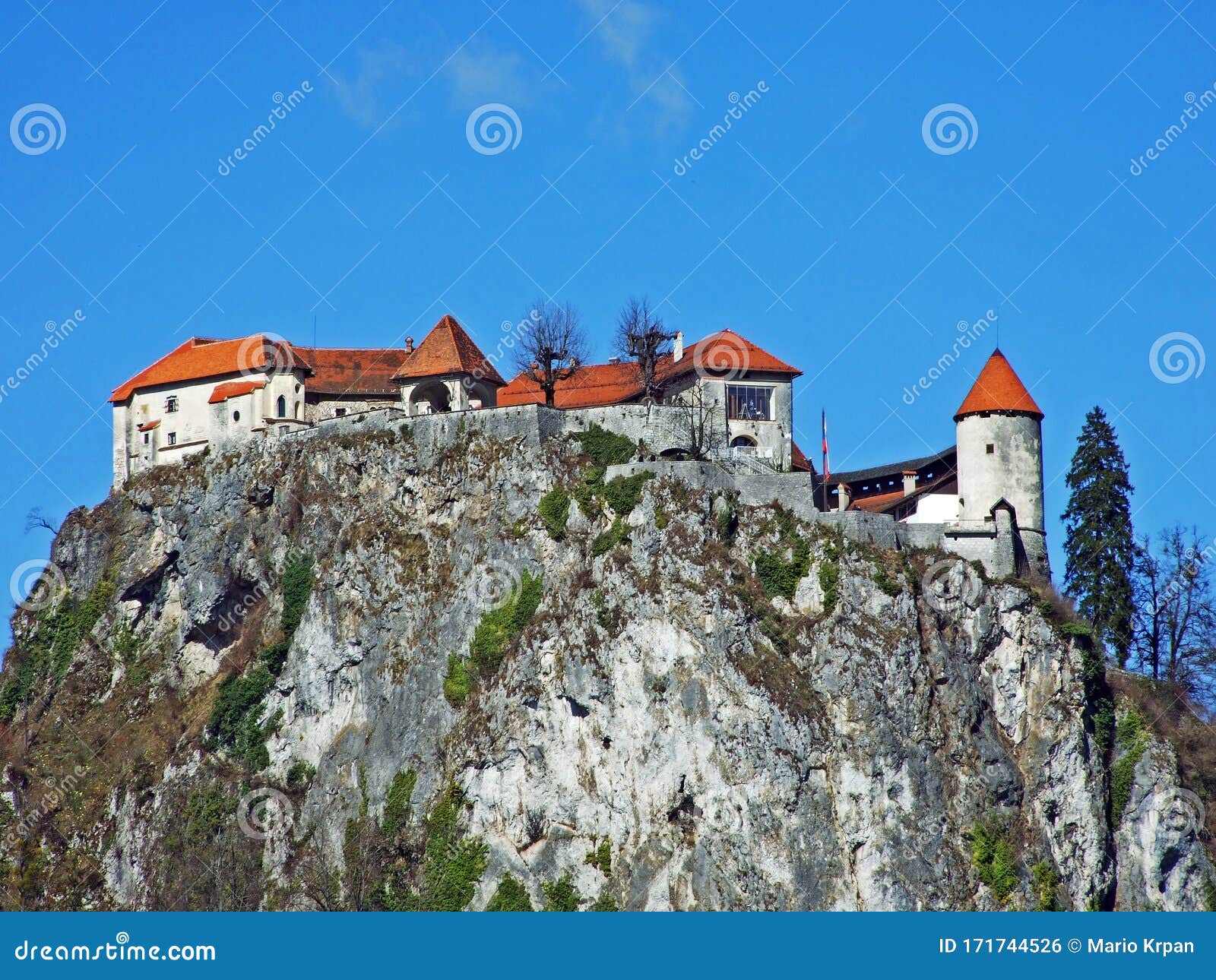 Bled Castle Blejski Grad, Die Burg Von Bled Oder Burg Veldes - Bled ...