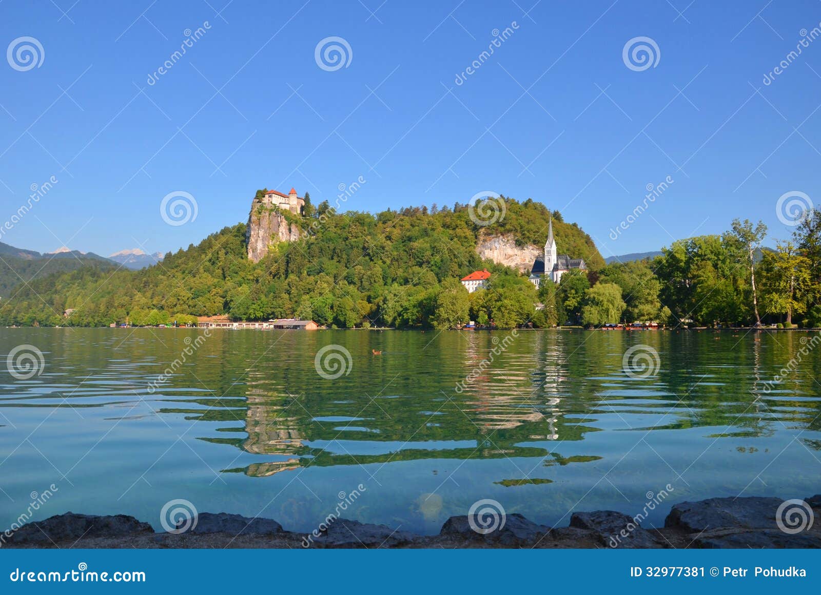 Bled Castle stock image. Image of tourists, yugoslavia - 32977381