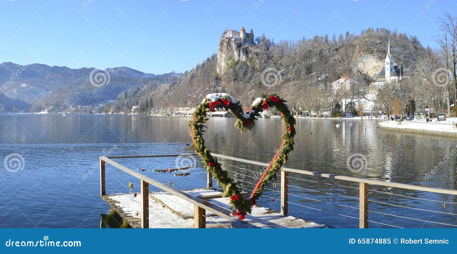 Bled Castle in Winter, Slovenia Stock Image - Image of mountain ...