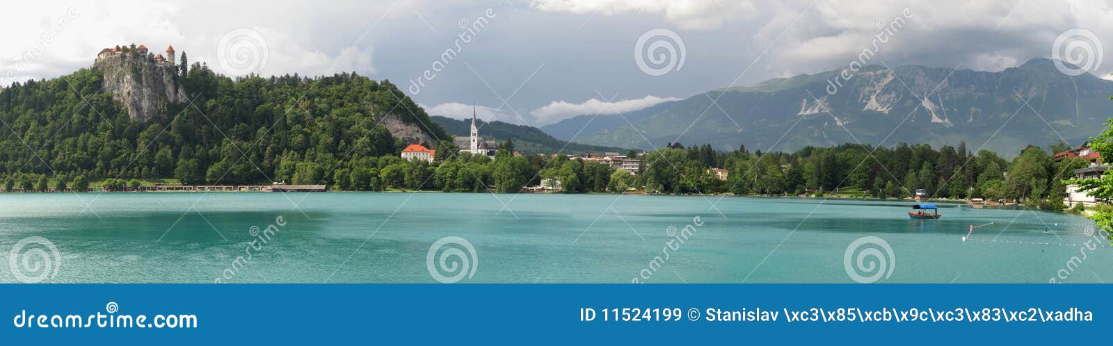 Bled Lake in Triglav National Park. Stock Image - Image of alps ...