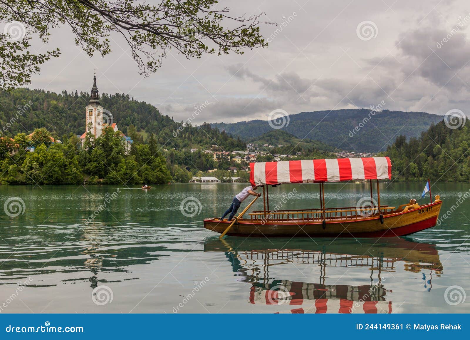 BLED, SLOVENIA - MAY 22, 2019: Boating at Bled Lake, Sloven Editorial ...