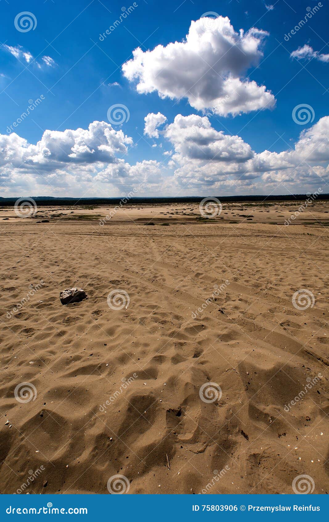 Bledowska Desert (Poland) stock photo. Image of clouds - 75803906