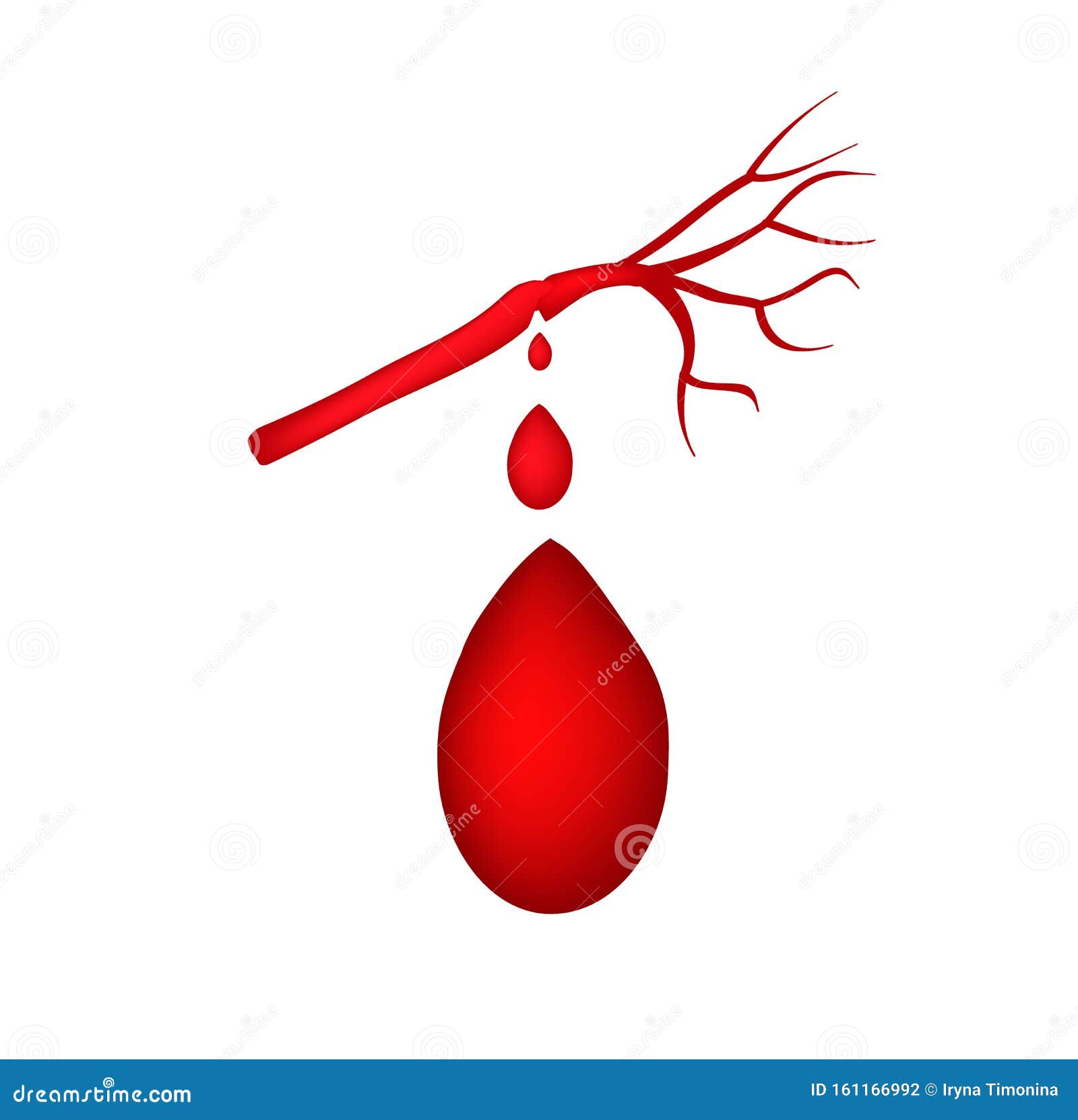 Bleeding. the Blood Vessel Burst. Vector Illustration on Isolated ...