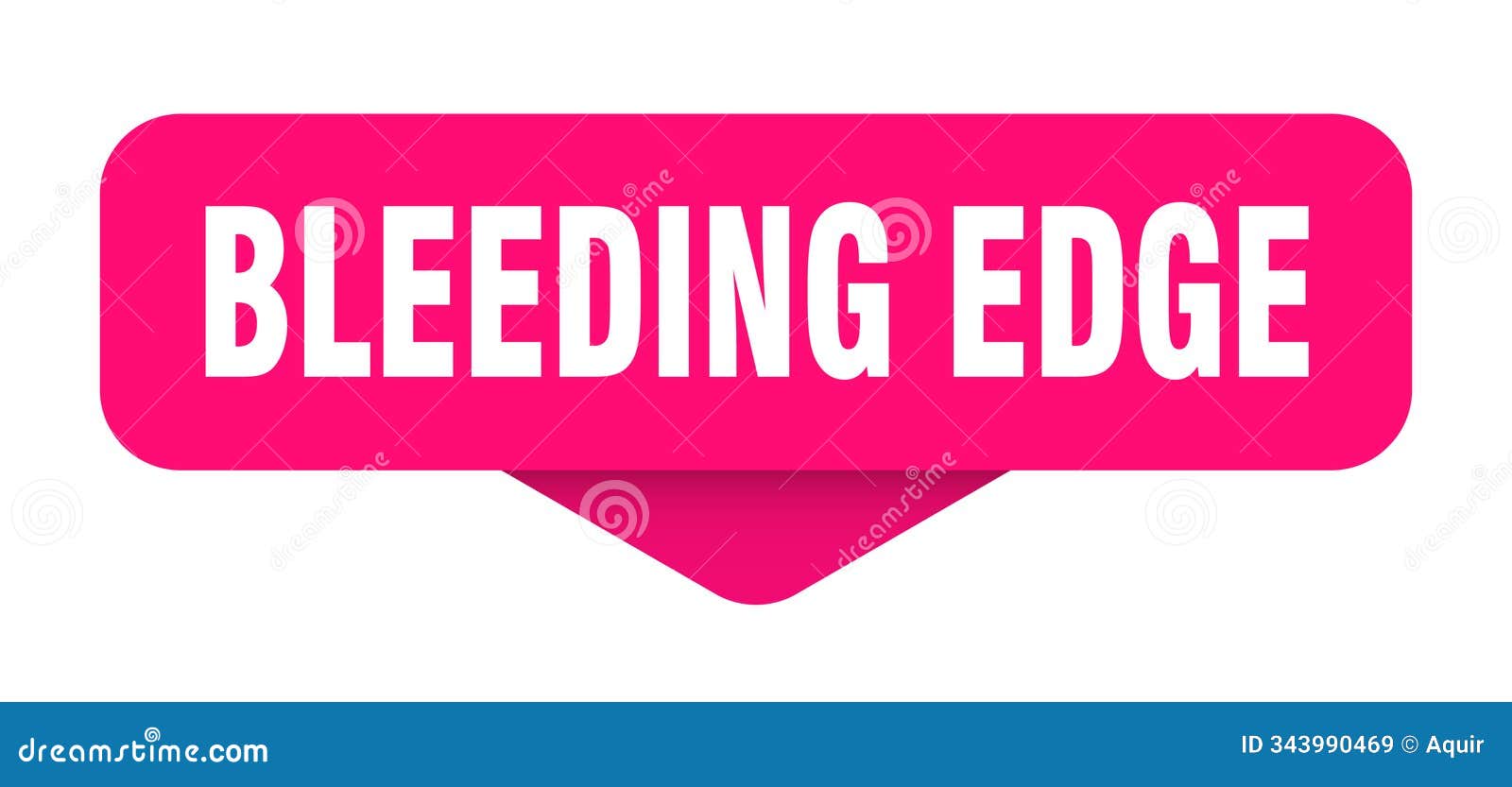 Bleeding Edge Sticker. Bleeding Edge Label Cartoon Vector ...