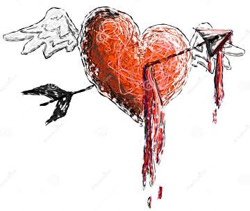 Bleeding Heart stock vector. Illustration of cupid, feeling - 12542425