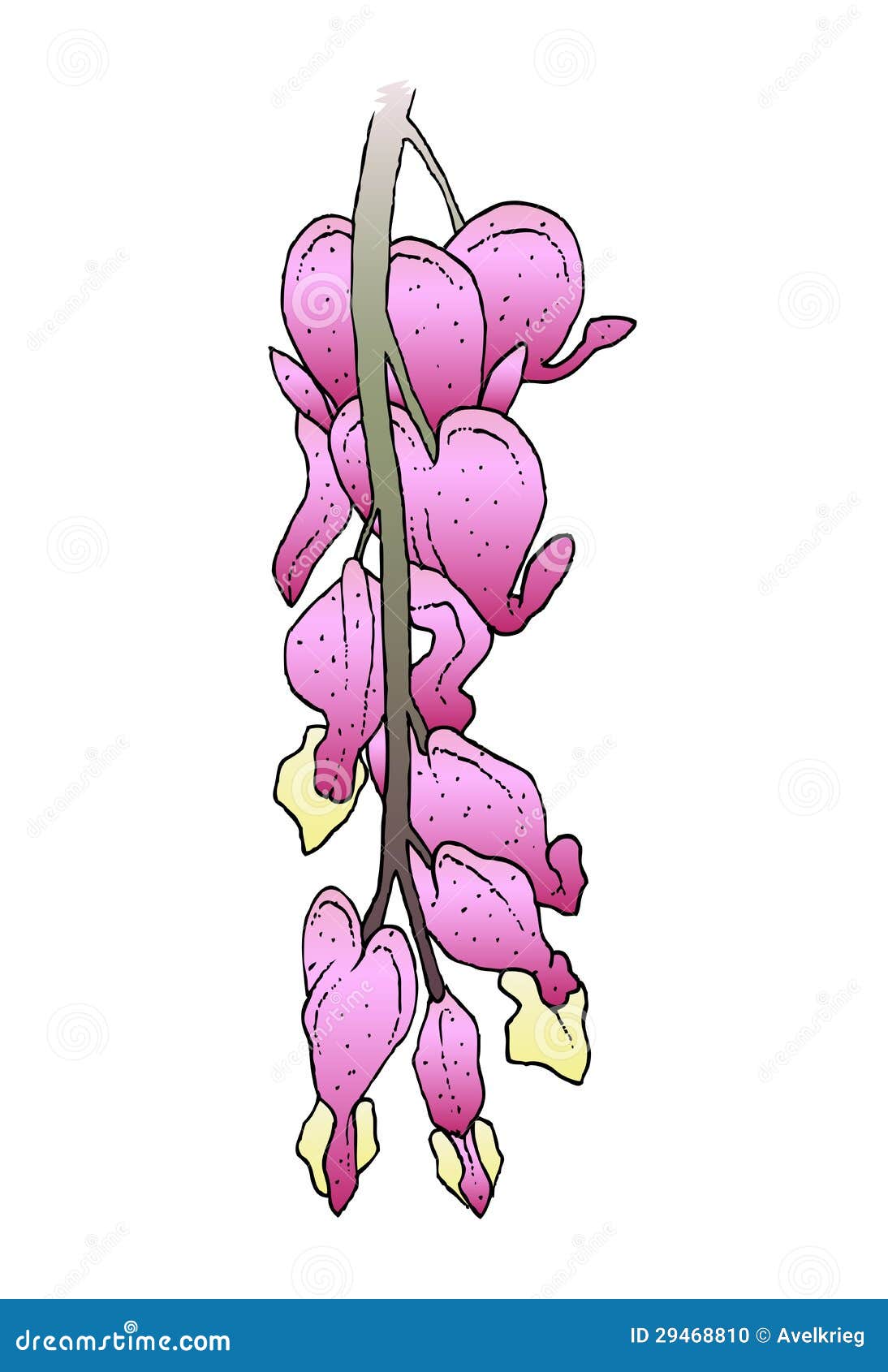 A Bleeding Heart Shape With A Winged Heart Wounded By Arrow Cartoon ...