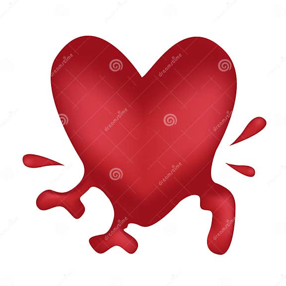 Bleeding Heart Abstract Symbol Stock Vector - Illustration of hurt ...