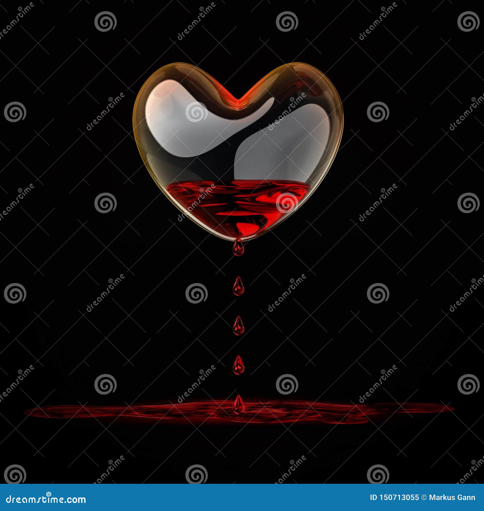 Bleeding heart of glass stock illustration. Illustration of bleeding ...